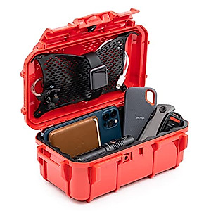 Evergreen 57 Waterproof Dry Box Protective Case - Travel Safe/Mil Spec/USA Made - for Cameras, Phones, Ammo Can, Camping, Hiking, Boating, Water Sports, Knives, & Survival (Red)