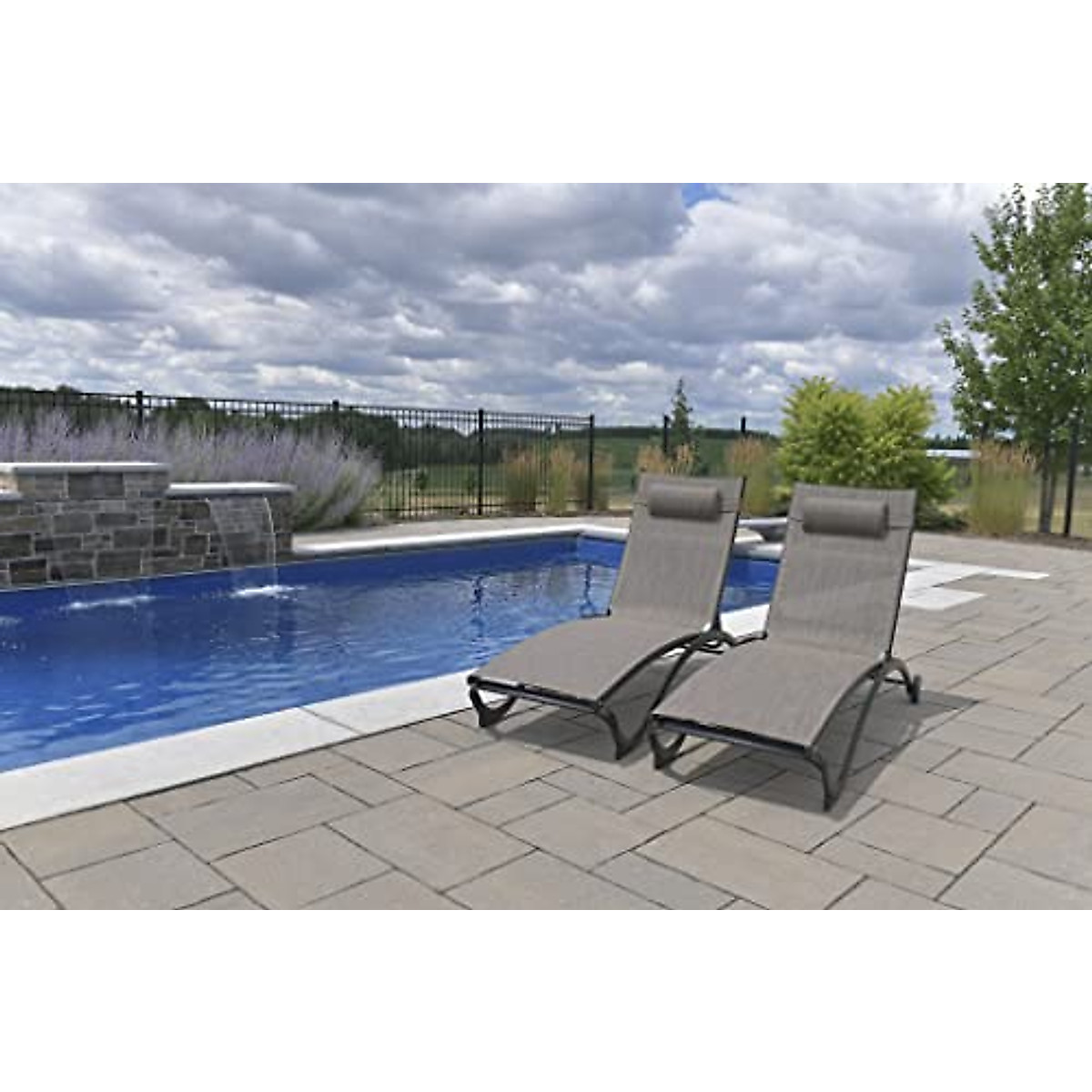 Vivere GLEL2-GR Loungers, Granite