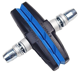 WIROJ 2 Pairs (4 Pieces) MTB Bike Cycle Bicycle Rubber V-Brake Pads No-Noise No-Skid, 70mm (Blue)