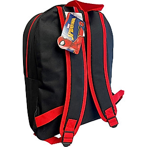 Ruz Spiderman 15" School Bag Backpack (Black-Red)