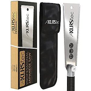 KLRStec® Professional Japanese Pull Saw [+Nylon Bag] 240mm Ryoba Japanese Hand Saw – The ideal flush cut saw for woodworking