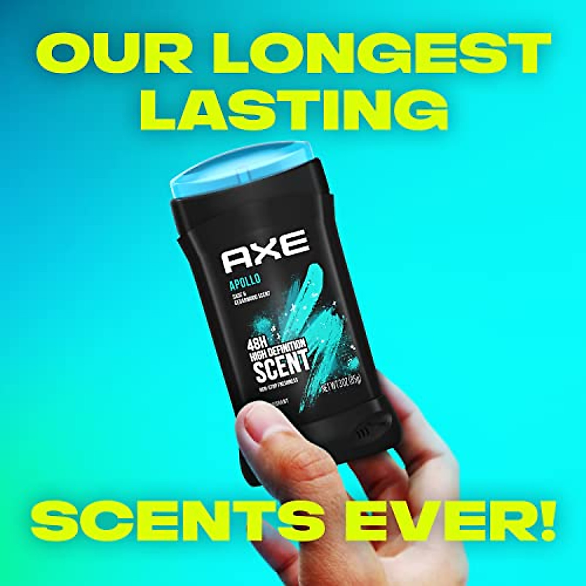 AXE Apollo Deodorant Stick 4 Count For Long Lasting Odor Protection, Sage And Cedarwood Men's Deo, Aluminum Free 3oz
