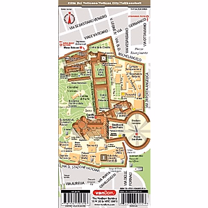 StreetSmart® Rome Map by VanDam –– Laminated, pocket sized City Center folding street and subway map to Rome, Italy with all attractions, museums, ... ... (English, Italian and German Edition)