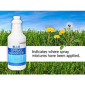 Blue Spray Marker - (32 Ounces) - Weed Spray Dye, Herbicide Dye, Fertilizer Marking Dye, Turf Mark and Blue Herbicide Marker, Organic Herbicide Marking