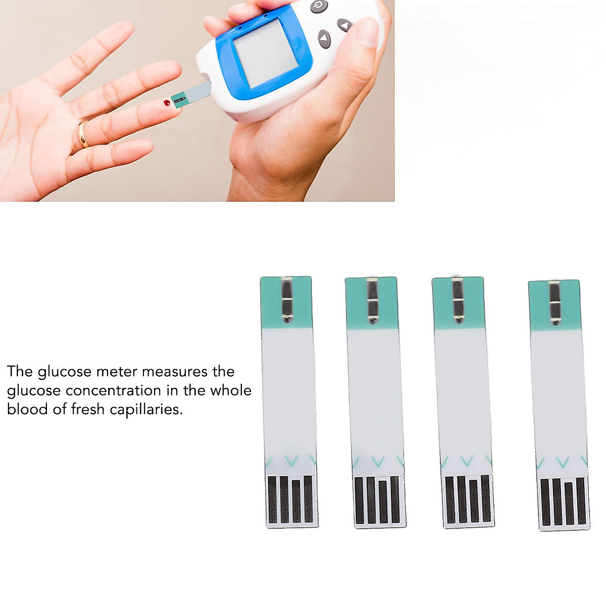 50 Count Accurate Glucose Test Strips for Diabetes Monitoring, PET Material