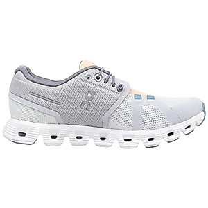 ON Women's Cloud 5 Push Sneakers, Glacier/Undyed White, 8