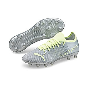 PUMA Women's Ultra 3.4 Firm Ground Soccer Shoe, Diamond Silver-Fizzy, 8