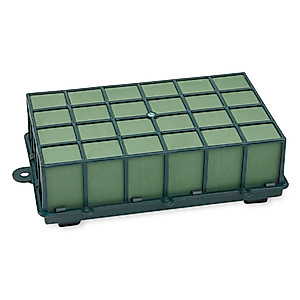 FloraCraft Floral Cage Arranger with Floral WetFōM 3.75 Inch x 7 Inch x 12.75 Inch Green