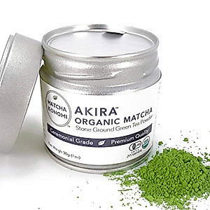 Akira Matcha 30g - Organic Premium Ceremonial Japanese Matcha Green Tea Powder - First Harvest, Radiation Free, No Additives, Zero Sugar - USDA and JAS Certified