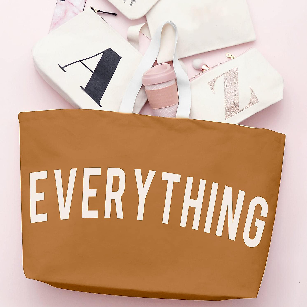 LLYLIU Canvas Tote Bag - Extra Large Shopping Beach Totes Bags Reusable Big Grocery Bag 28" x 8" x 16"