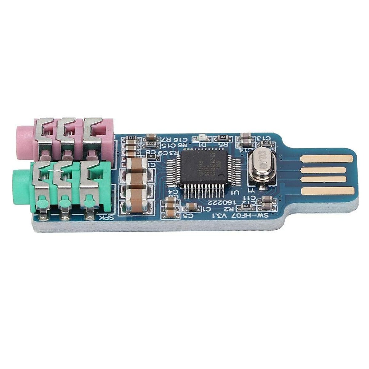 YWBL-WH External USB Audio Card Driver USB Sound Card External Audio Adapter CM108 for Computer Laptop WIN2000,WINXP,WIN3003