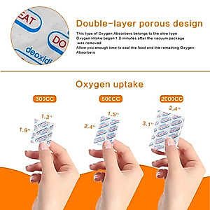 Medlladle 500cc Food Grade Oxygen Absorbers 100 Count 10 Pack Individually Sealed for Long Term Food Storage & Survival for Canning, Vacuum Bags,Mason Jars, Harvest Right Freeze Dryer, Dehydrated