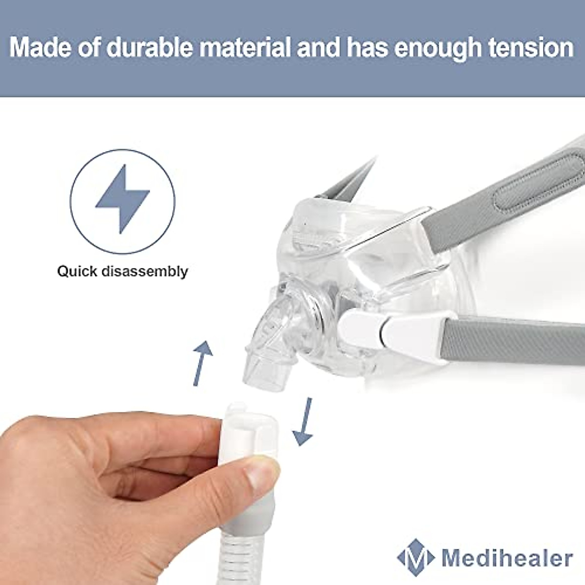 2 Packs Quick Release Tube Compatible with Amara View, Only Short Tube for AV, No Elbow, Improved Design and Upgraded Material ,Great Value Supplies by Medihealer.