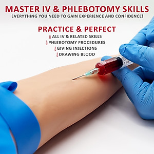 Venipuncture Practice Kit & Online Training for Nurses & Phlebotomists. Practice & Build Confidence in Your IV & Phlebotomy Skills Before Working on Real People (Original Venipuncture Kit)