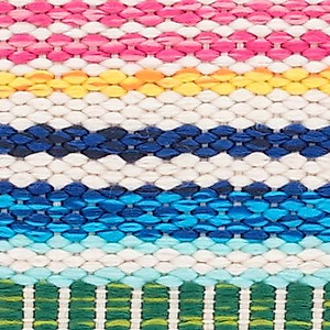 Dash and Albert Bright Stripe Handwoven Indoor/Outdoor Rug, 8 X 10 Feet, Multi Stripe Pattern