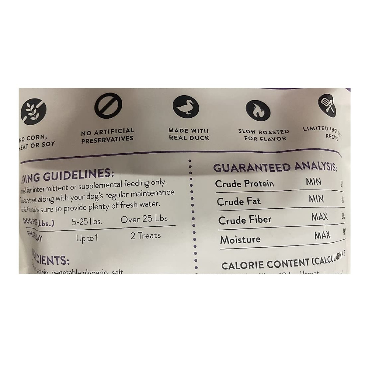 Butcher's Naturals Dog Treat Real Duck Slow Roasted Small Batch Contains 75% Meat No Corn No Soy (40 OZ)