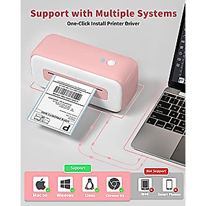 Phomemo Label Printer & 2” Pink Direct Thermal Labels