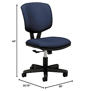 HON Volt Low-Back Task Upholstered Computer Chair for Office Desk, Blue
