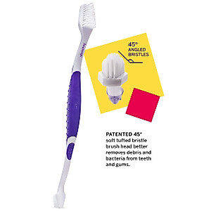 petsmile Professional Pet Toothbrush - Patented 45° Cat & Dog Toothbrush for Small & Large Animals - Pet Accessories for Dental Care - VOHC Approved Dog Teeth Cleaning - Dog Toothpaste Not Included