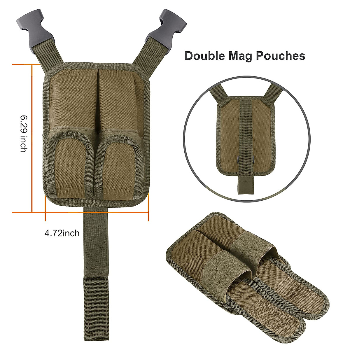 Shoulder Holster Xaegistac Airsoft Holsters General Vertical Gun Holster Adjustable for Most Kinds of Pistols (Khaki)
