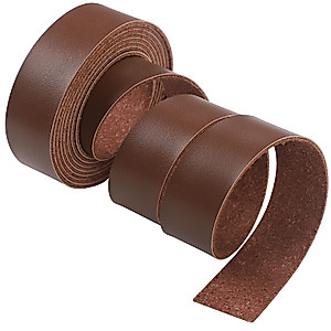 CDY Leather Strap 90 Inches Long 1 Inch Wide, Leather Belt Strips Very Suitable for DIY Craft Projects, Pet Collars, Traction Ropes,Belts, Clothing, Jewelry, Leather Watch Straps (Light Brown)