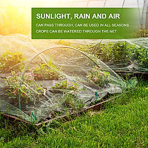 Garden Netting, Cookmaster 10x33FT Plant Covers, Ultra Fine Mesh Protection Netting for Vegetable Plants Fruits Shrubs Flowers Tree Crops, Greenhouse Row Cover Raised Bed Barrier Screen Net