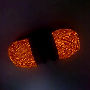 1 roll of Luminous Yarn, Woven Yarn Used for Crocheting DIY Halloween and Christmas Parties, Hats, Sweaters, Toys, and Other Luminous Items. (Yellow)