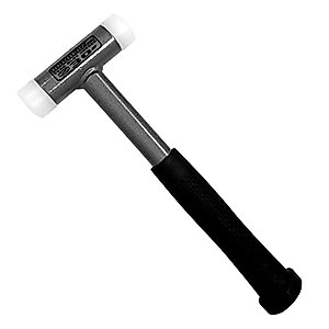 HHIP Pro Series 7080-0302 Vertex Dead Blow Hammer, Deadblow Mallet w/UPE Plastic Face, 1.2” Diameter Steel Shot Head, Non-Marring, 16 oz