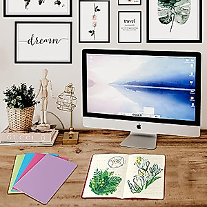 Labkiss 24 Pack College Ruled Notebook & Journal Bulk, Multi Cover, Line Thick Paper, A5 Size, 5.5x8.3 inch, 60 Page, Small Subject Composition Note Pad Set for Women Men Kids Traveler Student Office