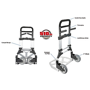 Pack-N-Roll 87-306-917 Portable Hand Truck, One Size, Silver