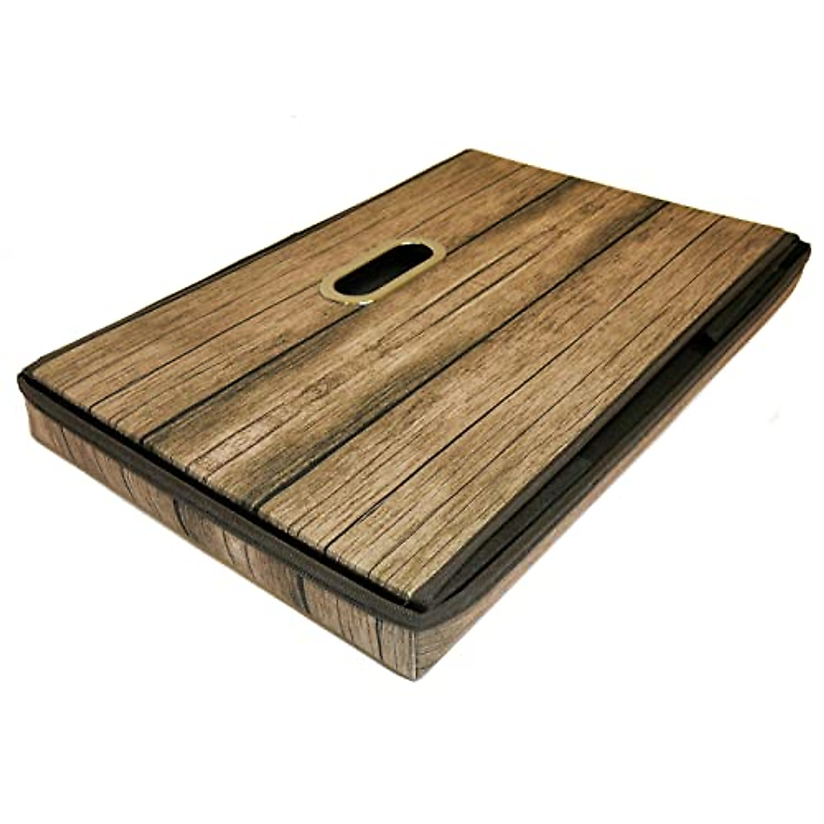 KB X-Large Extra Large Collapsible Fabric Storage Bin with Lid, Foldable Storage Basket, Stackable Box Organizer Container for Closet, Office, Bedroom, Living Room (Set of 5 Bins, Reclaimed Wood)