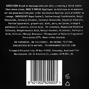 Triumph & Disaster | Old Fashioned Shave Cream Jar | Shaving Lotion for Sensitive Skin - Alcohol Free, 3.4 oz (100+ shaves)