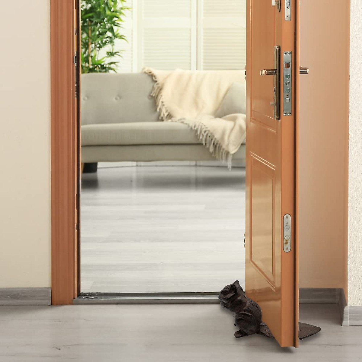 Comfy Hour 3.7" Cast Iron Squirrel Door Stopper, Brown, Antique & Vintage Collection