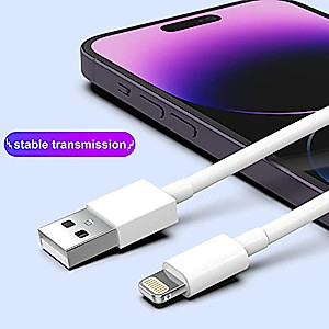 6Pack(3/3/6/6/6/10 FT)[Apple MFi Certified] iPhone Charger Long Lightning Cable Fast Charging High Speed Data Sync USB Cable Compatible iPhone 14/13/12/11 Pro Max/XS MAX/XR/XS/X/8/7/Plus iPad AirPods