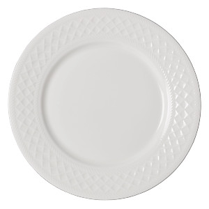 Mikasa Patterson Vegan Bone China Chip Resistant 12 Piece Dinnerware Set, White, Ashlyn, Service for 4