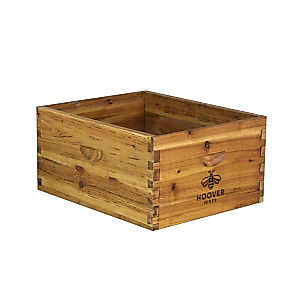 Hoover Hives 10 Frame Langstroth Deep Brood Box Dipped in 100% Beeswax Includes Wooden Frames & Waxed Foundations (Assembled)