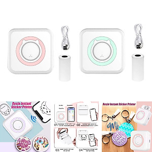 XINdream Sticker Maker Machine, Label Maker Portable Printer, Mini Sticker Printer with Tape Easy to Use Inkless Rechargeable Office Home