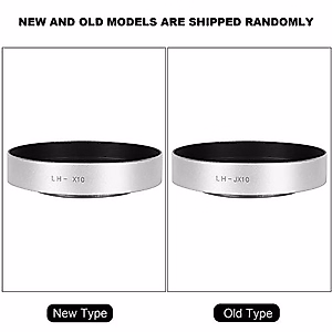 GOSHYDA Camera Lens Hood,Beautiful Appearance Hollow, Metal Compact Detachable, 52mm, with Centre Pinch Lens Cap, for Fuji X10/X20/X30(Silver)