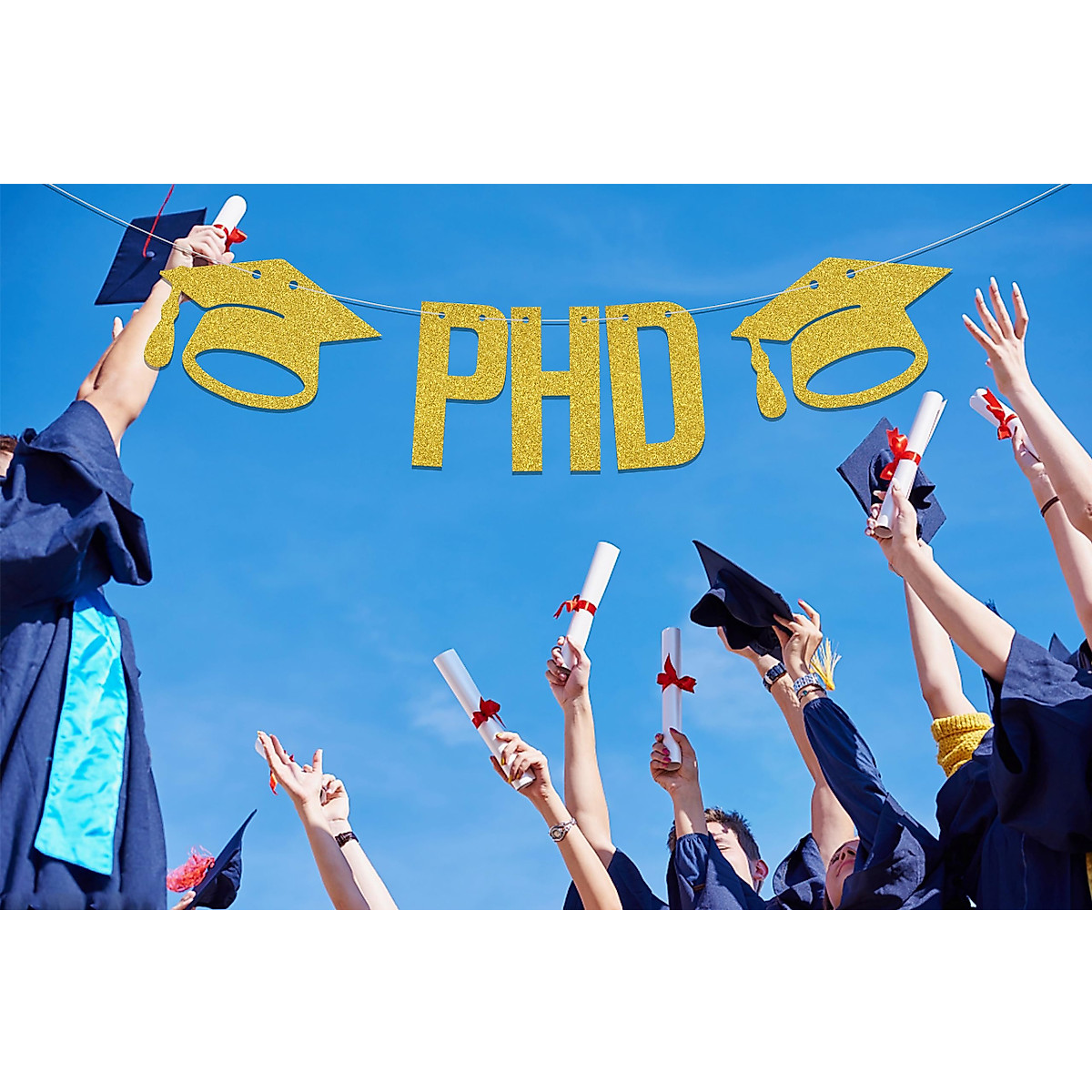 Phd Banner PhD Graduation Decorations Graduation Banner Class of 2024 Doctor Degree Party Decor Congrats PhD College Graduation Party Supplies