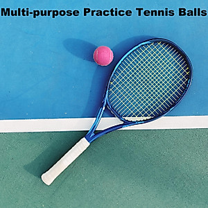 HPWFHPLF Tennis Balls, 15 Pack Practice Tennis Balls for Beginners, Training Playing Tennis Balls for Dogs, Come with Mesh Carry Bag (Blue)