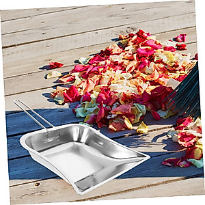 IWOWHERO 2pcs Desktop Dustpan Large Scoop Dustpan Commercial Desktop Cleaning Household Dustpans Cleaning Products Online Indoor Dustpans Dustpan for Kitchen Stainless Steel Silver