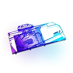 Bykski GPU Copper Water Cooling Block for EVGA RTX3090 RTX3080 RTX3080Ti FTW3 Ultra Gaming (5V LED GPU Block with Backplate)