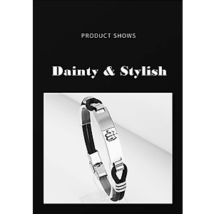 ForeverWill Islamic Allah Two Layered Silicone Bracelet, Religious Islam Name of God Amulet Bangle for Muslim Arab Protection Jewelry Gifts for Men Women, 8.26 Inch