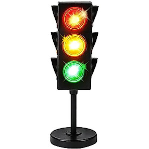 ArtCreativity Traffic Light Table Lamp for Kids, 1 PC, Bedside Lamp with Color Changing LEDs, Cool Nightlight for Girls and Boys, Decorative Lamp for Living Room, Bedroom, or Playroom, 10.25 Inches