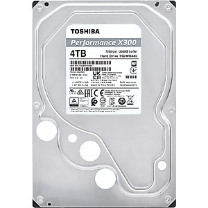 Toshiba X300 4TB Performance & Gaming 3.5-Inch Internal Hard Drive – CMR SATA 6 GB/s 7200 RPM 256 MB Cache - HDWR440XZSTA