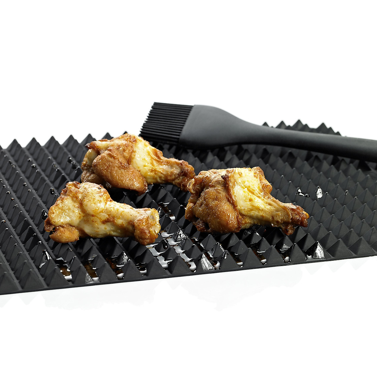 Lurch Germany Flexiform Fat-Reducing Pyramid Silicone Baking Mat 16.1 x 11.4 Inch - Black