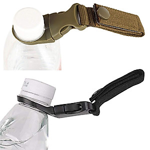 Hanging Bottle Buckle Clip Carabiner,Portable Mineral Water Bottle Ring Holder Keychain Belt Webbing Strap for Outdoor Camping Hiking Traveling (3PCS)