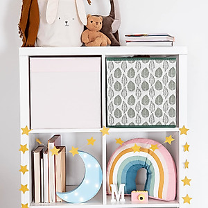 Clothing Storage Bags, Blankets, and Quilts Storage Bags with Zippers Foldable Organizer with Reinforced Handle，Clear Window (green cube)