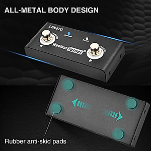 LEKATO Guitar Effect Pedal with External Pedal for Guitar Looper Pedal Tuner Switching, Function Loop Station Loops 9 Loops 40 minutes Record Time, Perfect Collection for Electric Guitar Bass