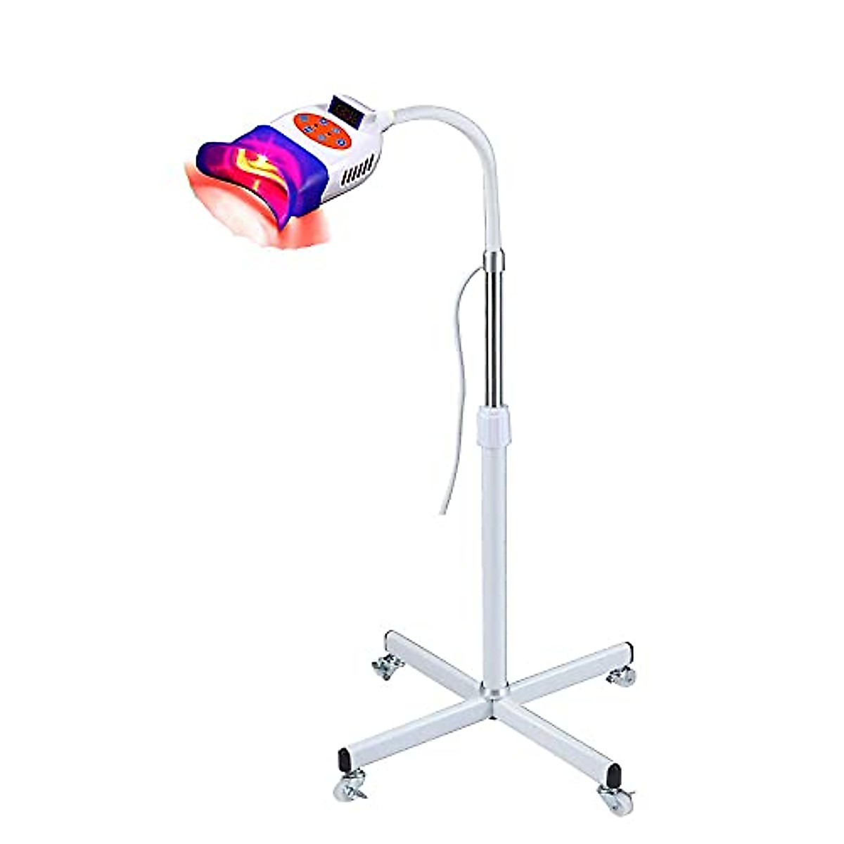 Lolicute Dental Teeth LED Whitening Lamp Bleaching Mobile Teeth Bleaching LED Accelerator Lamp Blue/Red Light 2 Colors 36W